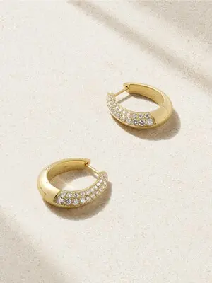 ANITA KO 18-karat Diamond Hoop Earrings