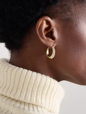 ANITA KO 18-karat Diamond Hoop Earrings