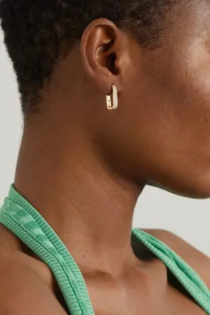 Jacquie Aiche Mini 14-karat Diamond Single Hoop Earring