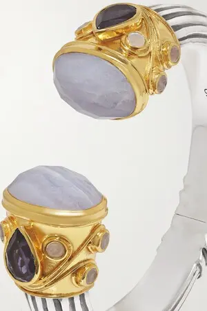 AMRAPALI LONDON Plated Sterling Silver Multi-stone Cuff
