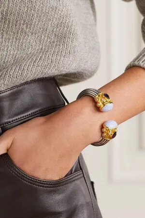 AMRAPALI LONDON Plated Sterling Silver Multi-stone Cuff