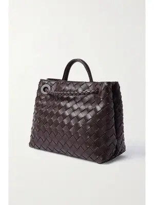 Bottega Veneta Andiamo Small Intrecciato Leather Shoulder Bag - Brown