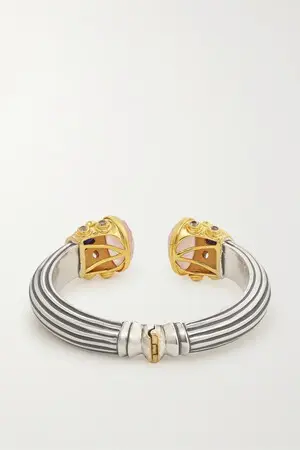 AMRAPALI LONDON Plated Sterling Silver Multi-stone Cuff