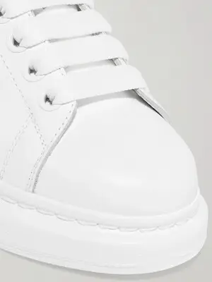 Alexander McQueen Metallic-trimmed Leather Sneakers