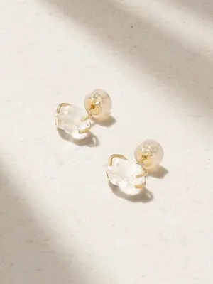 MELISSA JOY MANNING 14-karat Recycled Herkimer Diamond Stud Earrings - Gold