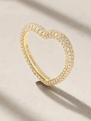 ANITA KO 18-karat Diamond Heart Ring - Gold