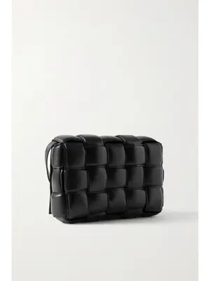 Bottega Veneta Cassette Medium Padded Intrecciato Leather Bag - Black
