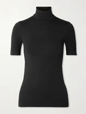 Wolford Aurora Modal-blend Jersey Turtleneck Top - Black