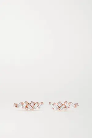 SUZANNE KALAN Suzanne Kalan 18-karat Rose Gold Diamond Stud Earrings Rose Gold