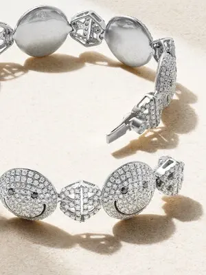LORRAINE SCHWARTZ 18-karat White Diamond '2b Happy' Bracelet