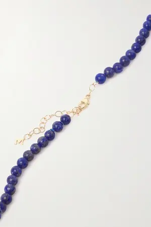 Mateo 14-karat Lapis Lazuli Beaded Necklace