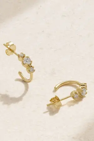JENNIFER MEYER 18-karat Diamond Hoop Earrings