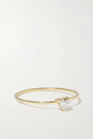JENNIFER MEYER 18-karat Heart Diamond Ring - Gold