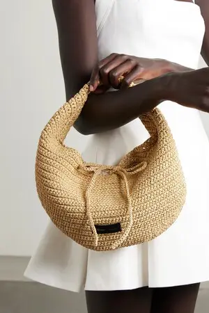 Khaite Olivia Medium Raffia Shoulder Bag