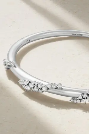 ANANYA Scatter 18-karat White Diamond Bangle