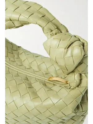 Bottega Veneta Jodie Teen Knotted Intrecciato Leather Shoulder Bag - Green
