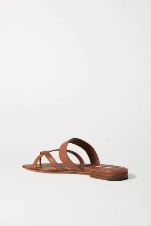 Manolo Blahnik Susa Leather Sandals - Brown