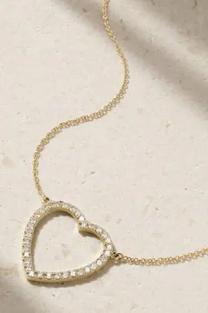 JENNIFER MEYER 18-karat Diamond Heart Necklace - Gold