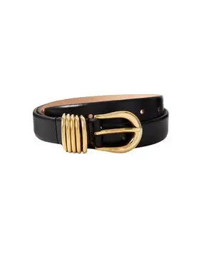 DEHANCHE Hollyhock Leather Belt - Black
