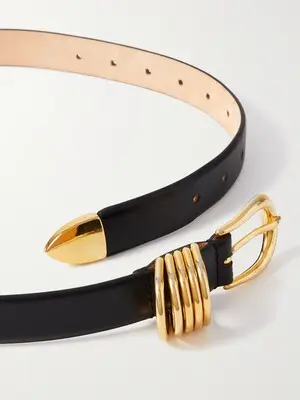 DEHANCHE Hollyhock Leather Belt - Black