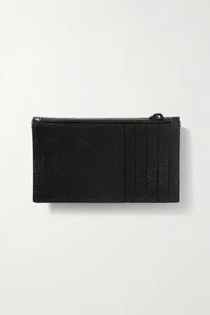Saint Laurent Monogramme Quilted Textured-leather Wallet - Black