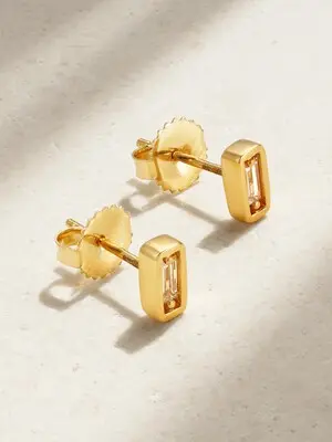 SUZANNE KALAN 18-karat Diamond Stud Earrings - Gold