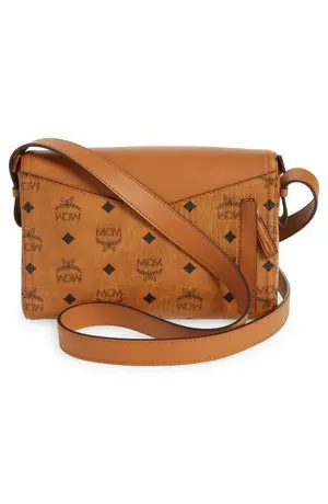 Mcm Signature Logo Print Shoulder Bag