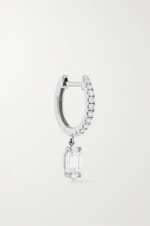 ANITA KO Huggies 18-karat Diamond Single Earring - Silver