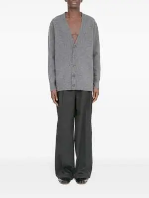 MAISON MARGIELA V-neck Wool Cardigan - Grey