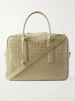 Bottega Veneta Intrecciato Leather Briefcase - Green