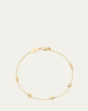 Alison Lou 14k Yellow Mini Pasta The Yard Bracelet - Gold