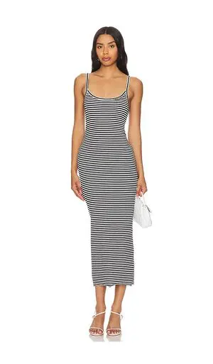 LOVERS AND FRIENDS Lucy Midi Dress - Black & White