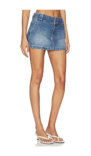 Abrand Denim 99 Denim Mini Skirt - Bebe