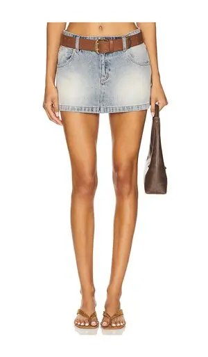 Abrand Denim Logo Skirts