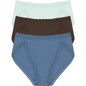 Natori Bliss Cotton French Cut Brief 3-pack French Roast 3-pack