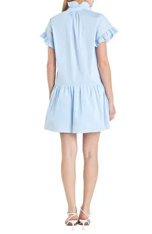 English Factory Ruffle Drop Waist Mini Dress