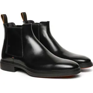 Santoni Leather Chelsea Boots