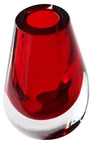 CLOUDNOLA Drop Glass Vase - Red