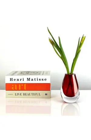 CLOUDNOLA Drop Glass Vase - Red