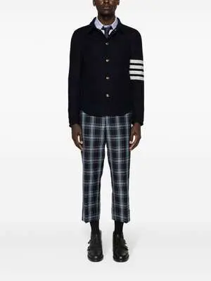 Thom Browne 4-bar Felted Shirt Jacket - Blue