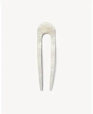 MACHETE Machete French Hair Pin Opalite Shell Checker