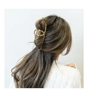 HEADBANDS OF HOPE Looped Claw Clip - Gold