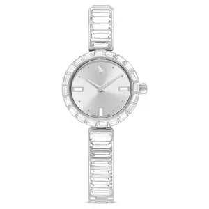 SWAROVSKI Matrix Bangle Watch With Baguette Crystals - White