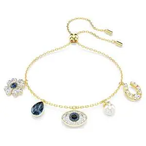 SWAROVSKI Symbolica Horseshoe Bracelet With Crystal Pearl - Blue