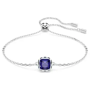 SWAROVSKI Swarovski Rhodium-Plated January Birthstone Bracelet Blue