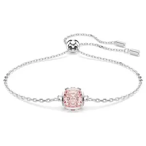 SWAROVSKI Rhodium-plated January Birthstone Bracelet - Pink