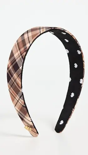 Lele Sadoughi Printed Bessette Headband - Plaid | Editorialist display picture 3