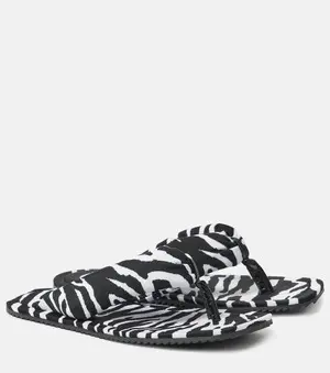 Attico Indie Zebra-print Thong Sandals - Multicoloured