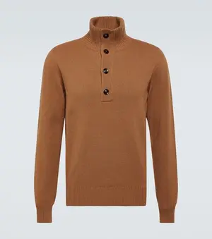 TOM FORD Wool And Cashmere Turtleneck Sweater - Brown