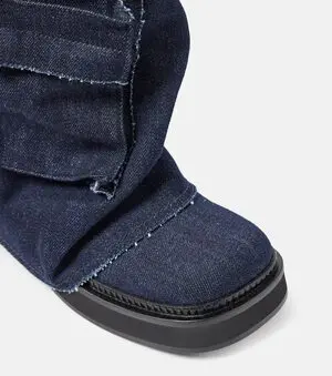 Attico Robin Denim Combat Boots